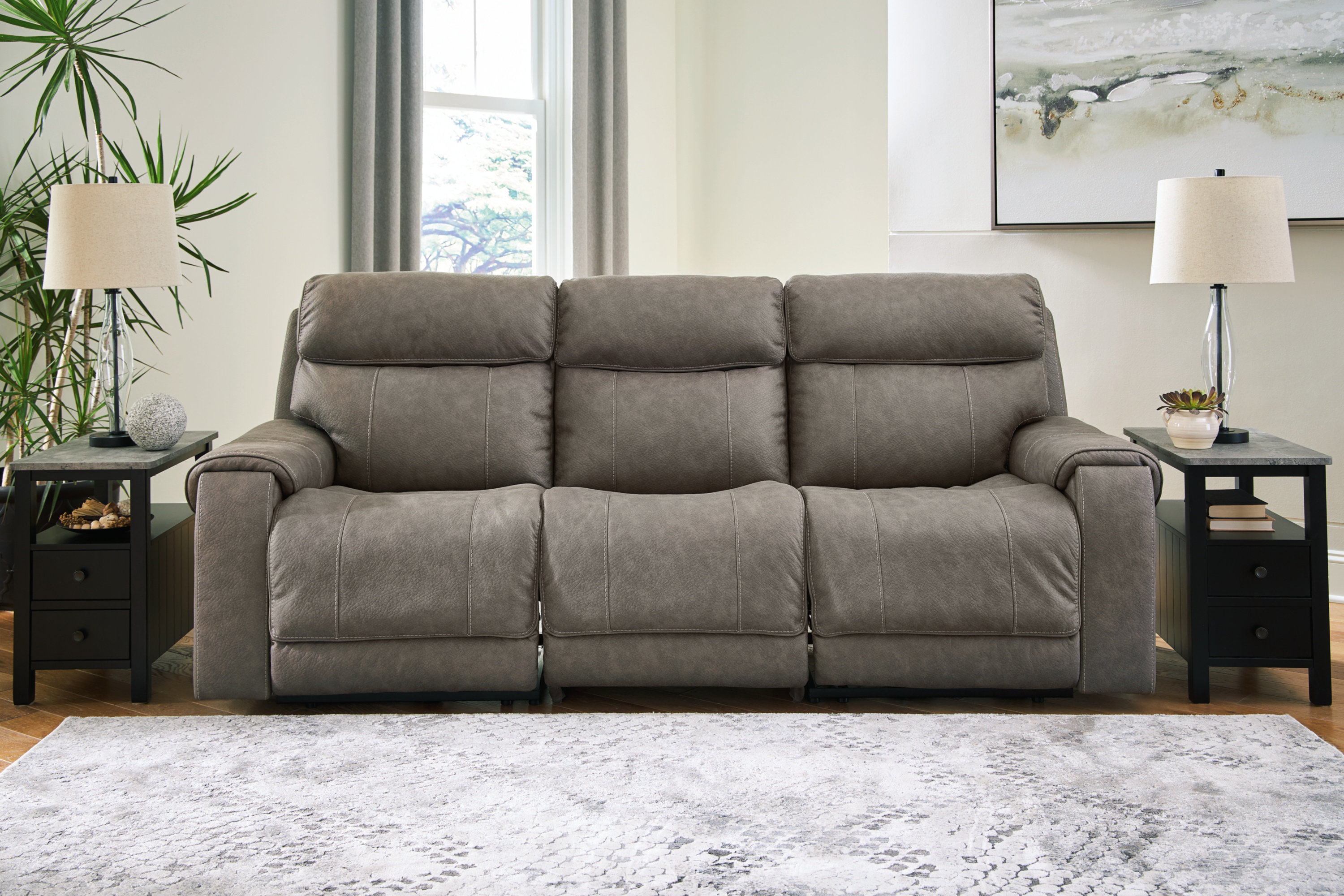 Ebern Designs Orwin 101" Vegan Leather Power Reclining Sofa | Wayfair