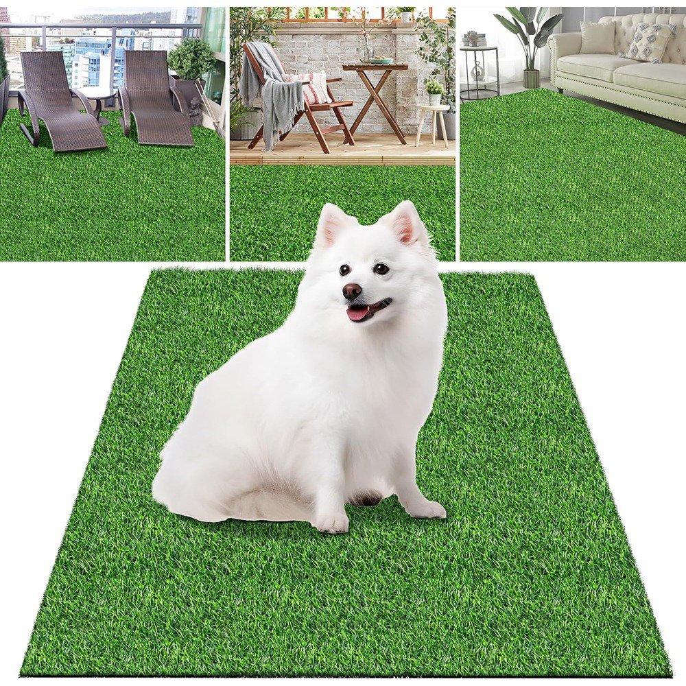 MAXAYA Artificial Grass Rug,2.6X4 Ft Fake Artificial Turf Grass For Dog ...