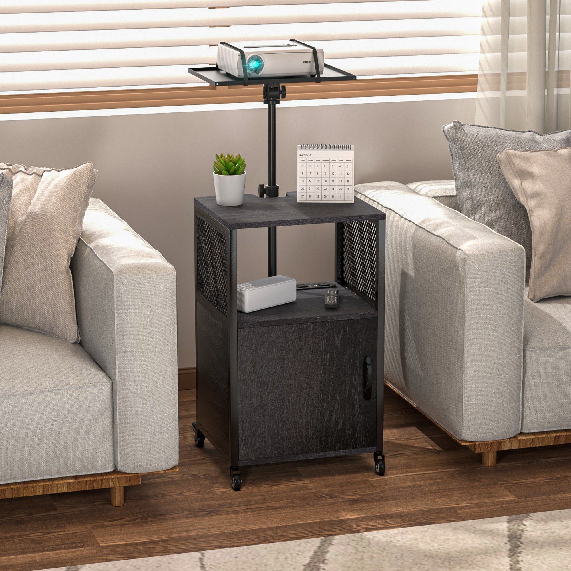 GDLF Mobile Projector and Laptop Cart with Wheels Projector Stand ...