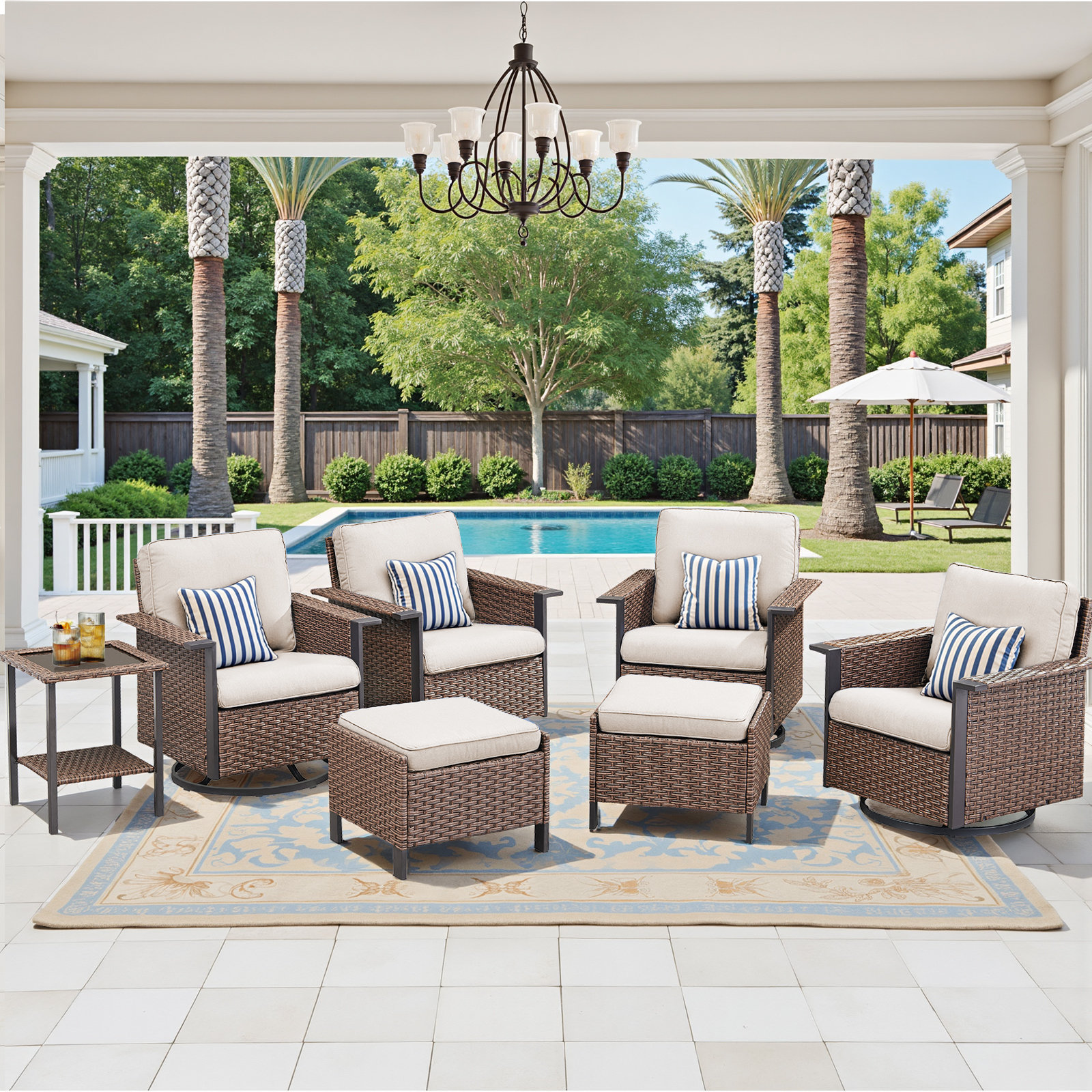 Lark Manor™ 7-Pieces Seating Group With Cushions | Wayfair