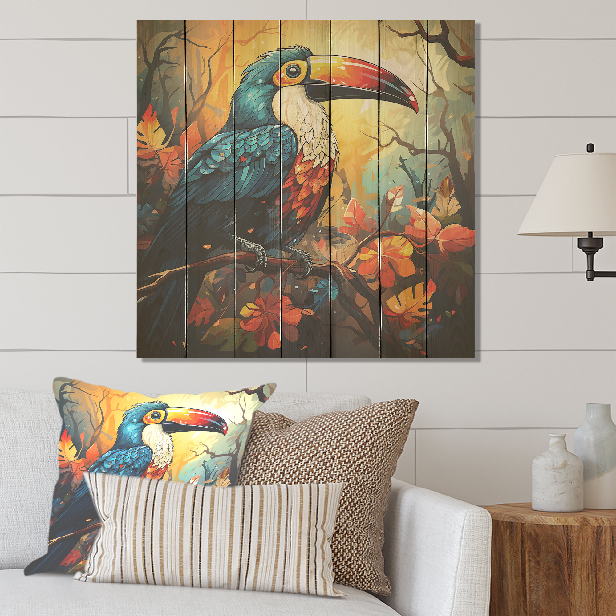 Bay Isle Home™ Blue And Yellow Tropical Toucans II - Toucan Animal On ...