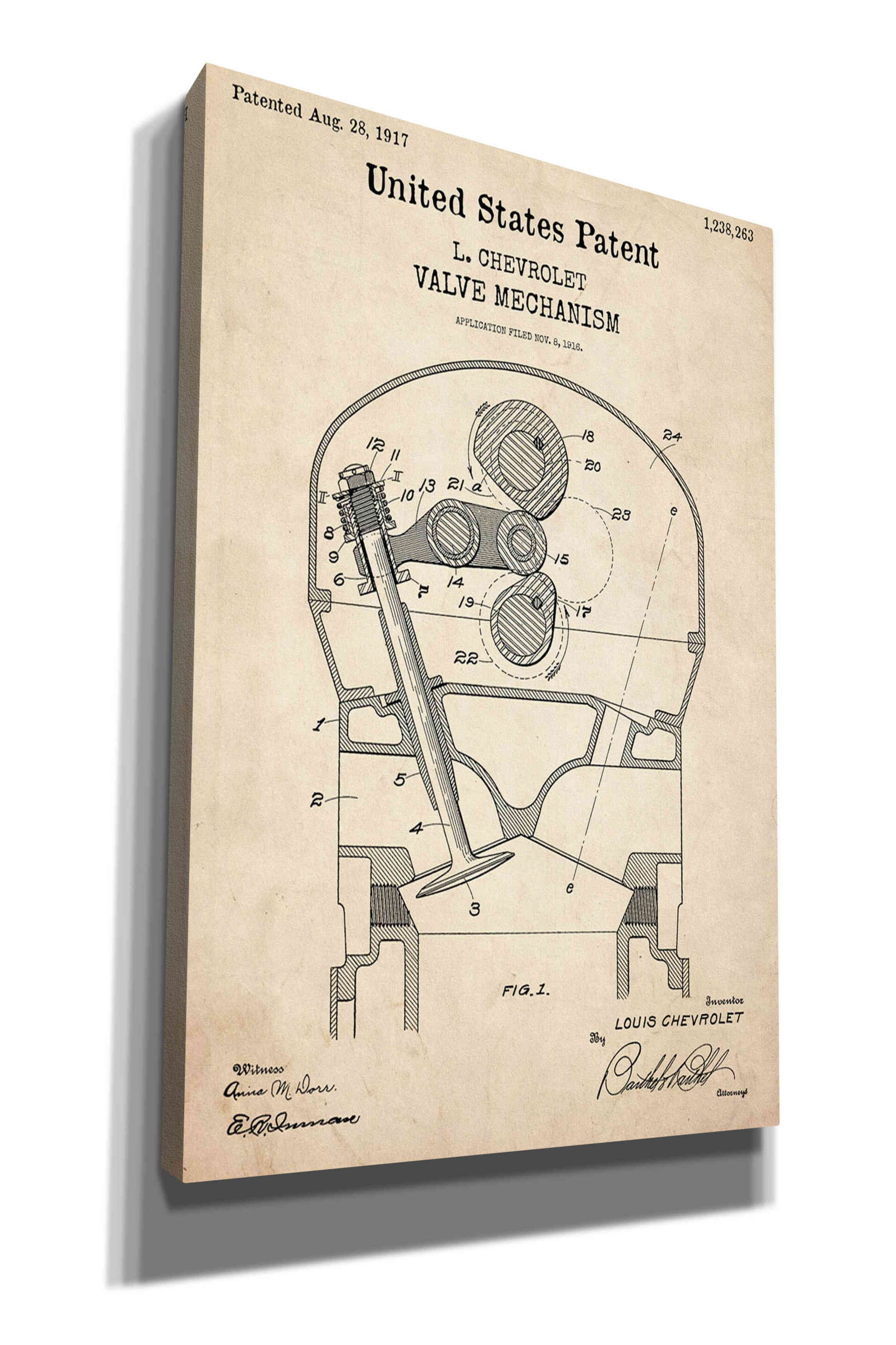 Williston Forge " Valve Mechanism Blueprint Patent Parchment, " by ...