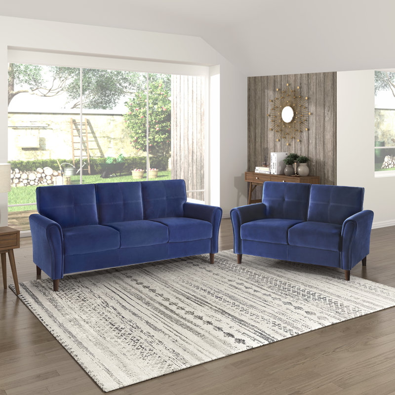 Winston Porter Cerah 2-Piece Velvet Living Room Set | Wayfair