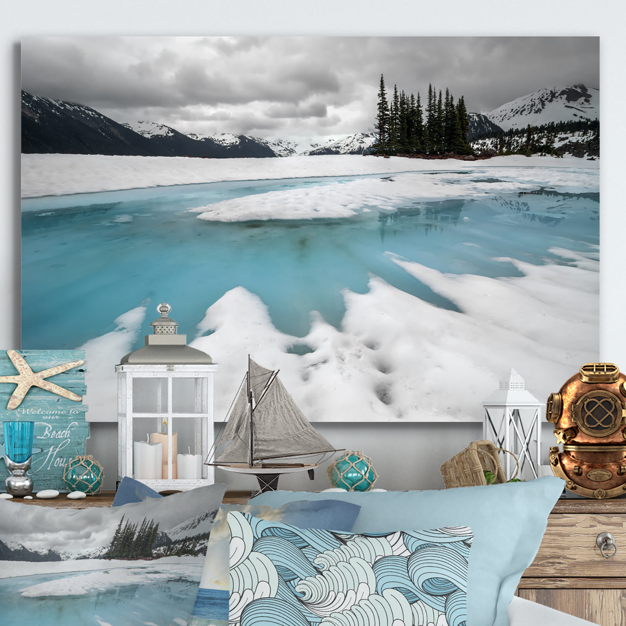 Millwood Pines Winter Lake Photo - on | Wayfair