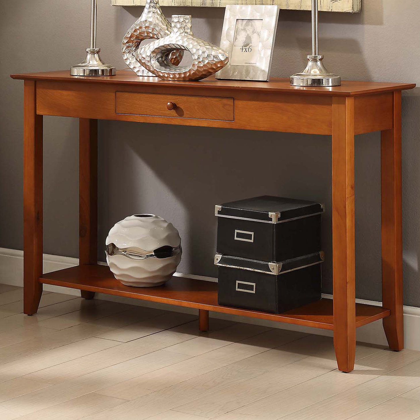 Winston Porter Carbin 48" Console Table with Shelf & Reviews | Wayfair