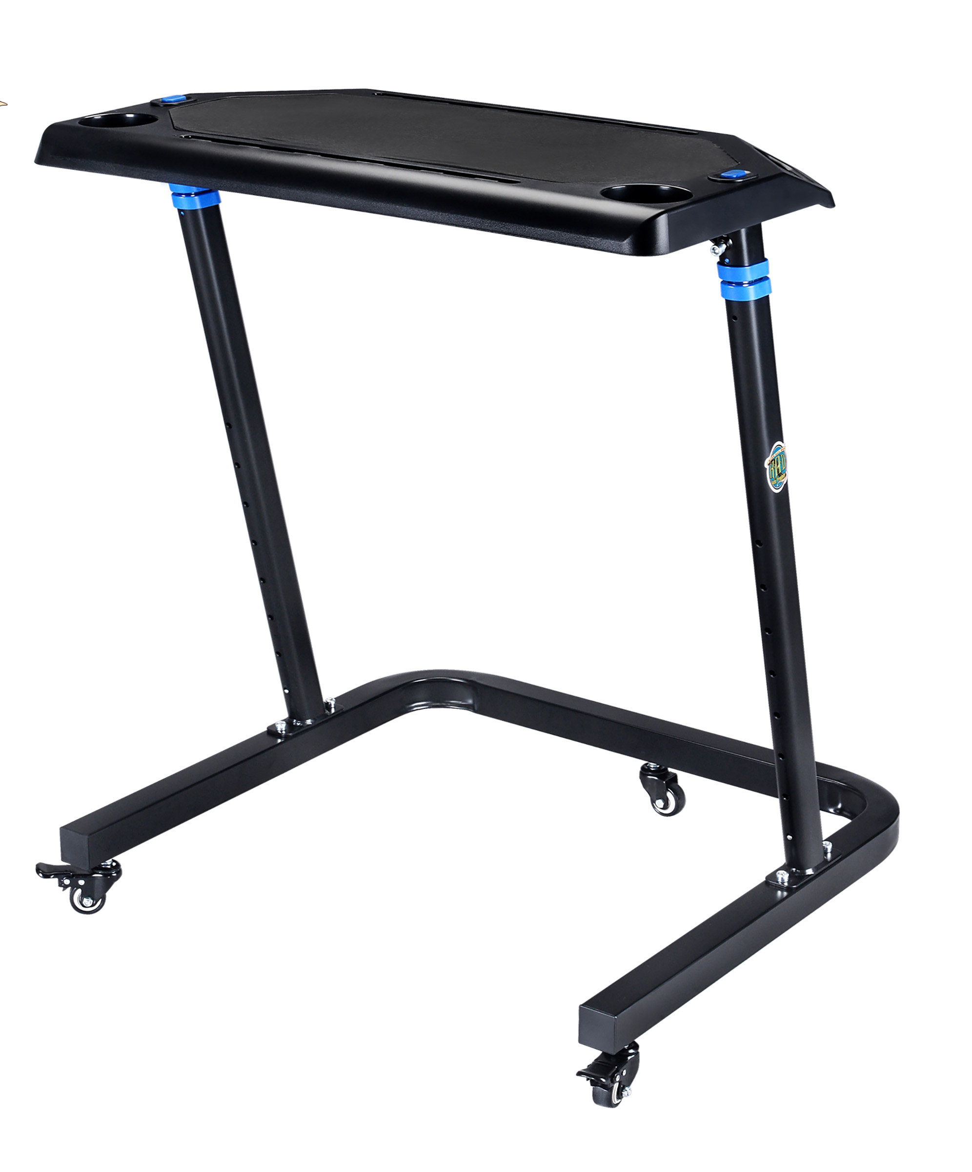 Symple Stuff Rad Sportz Adjustable Portable Bike Desk- Rolling Laptop ...