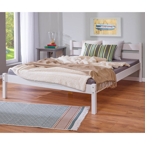 17 Stories Solid Wood Bed Kaylan 140X190 Cm - Incl. Slatted Frame ...