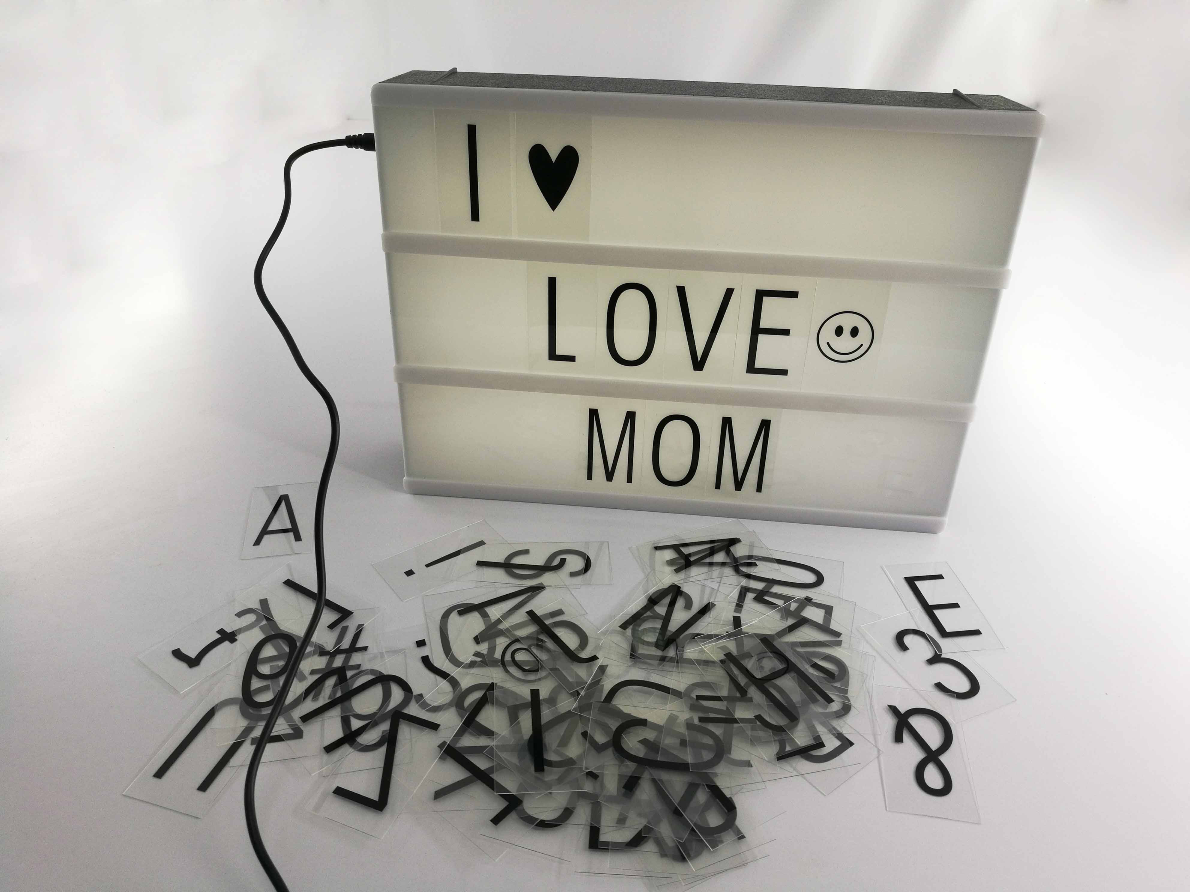 Trinx A4 Size Free Combination Cinematic Light Box with Letters and LED ...