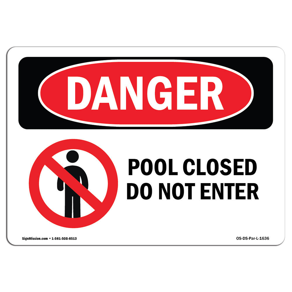 SignMission Pool Closed Do Not Enter Sign | Wayfair