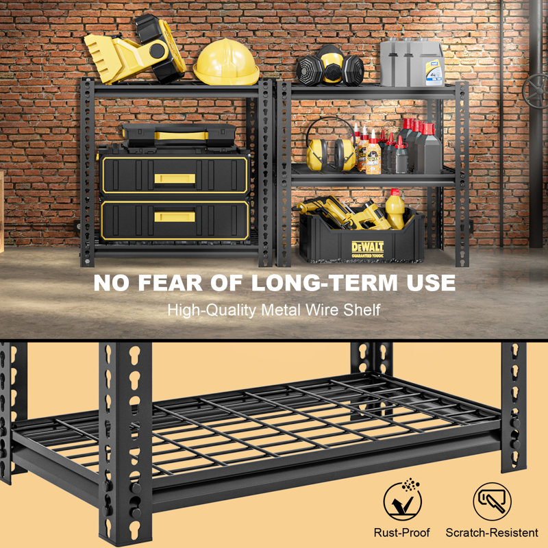 WFX Utility™ Garage Storage Shelves,Adjustable Tier Metal Heavy Duty ...