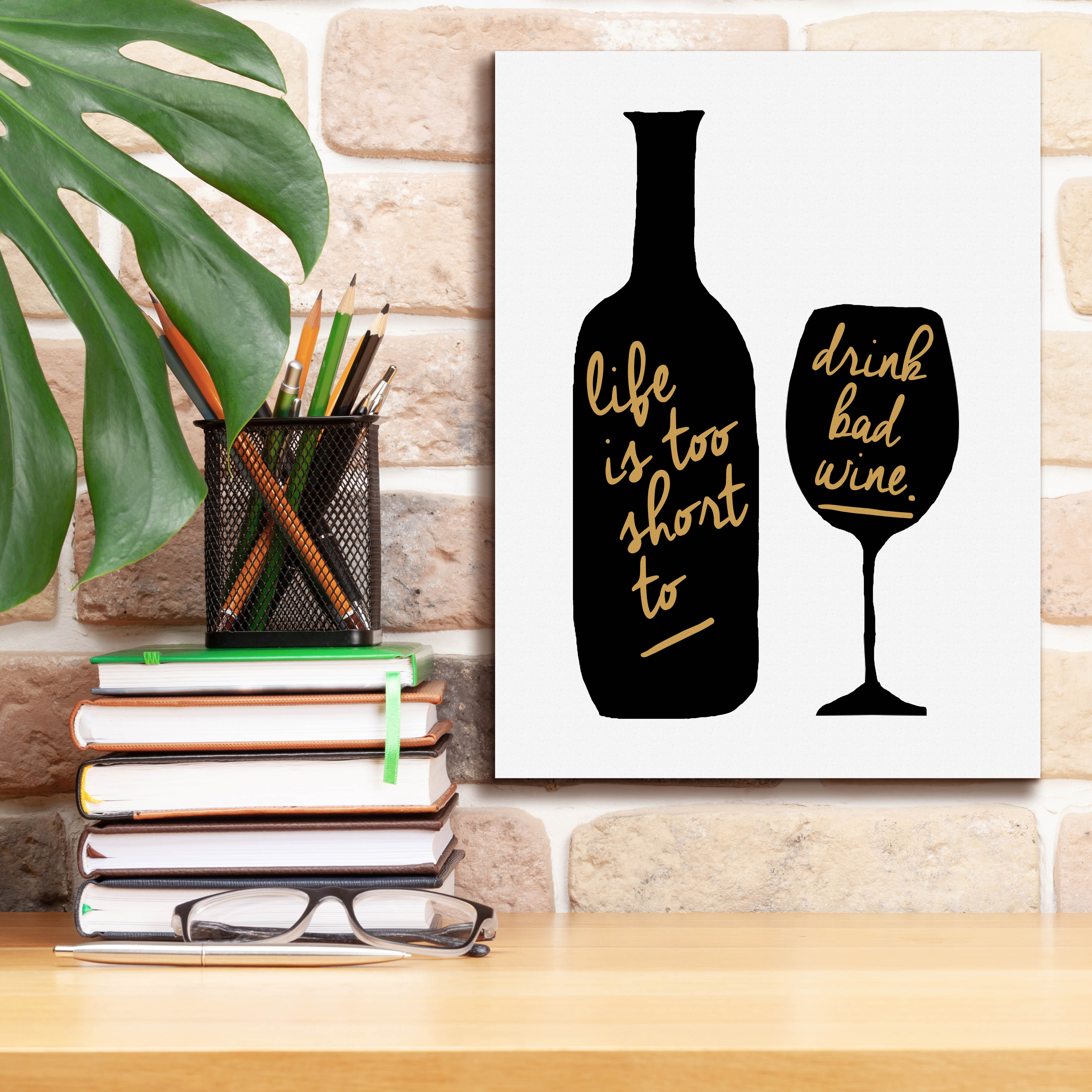 Trinx 'Bad Wine' by Erin Clark Canvas Wall Art | Wayfair