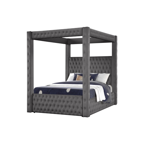 House of Hampton® Janeece Upholstered Canopy Bed | Wayfair