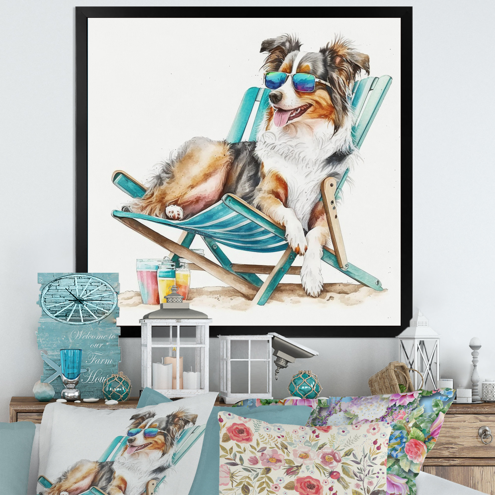 Trinx Dog On The Beach I Dog On The Beach I - Print - Wayfair Canada