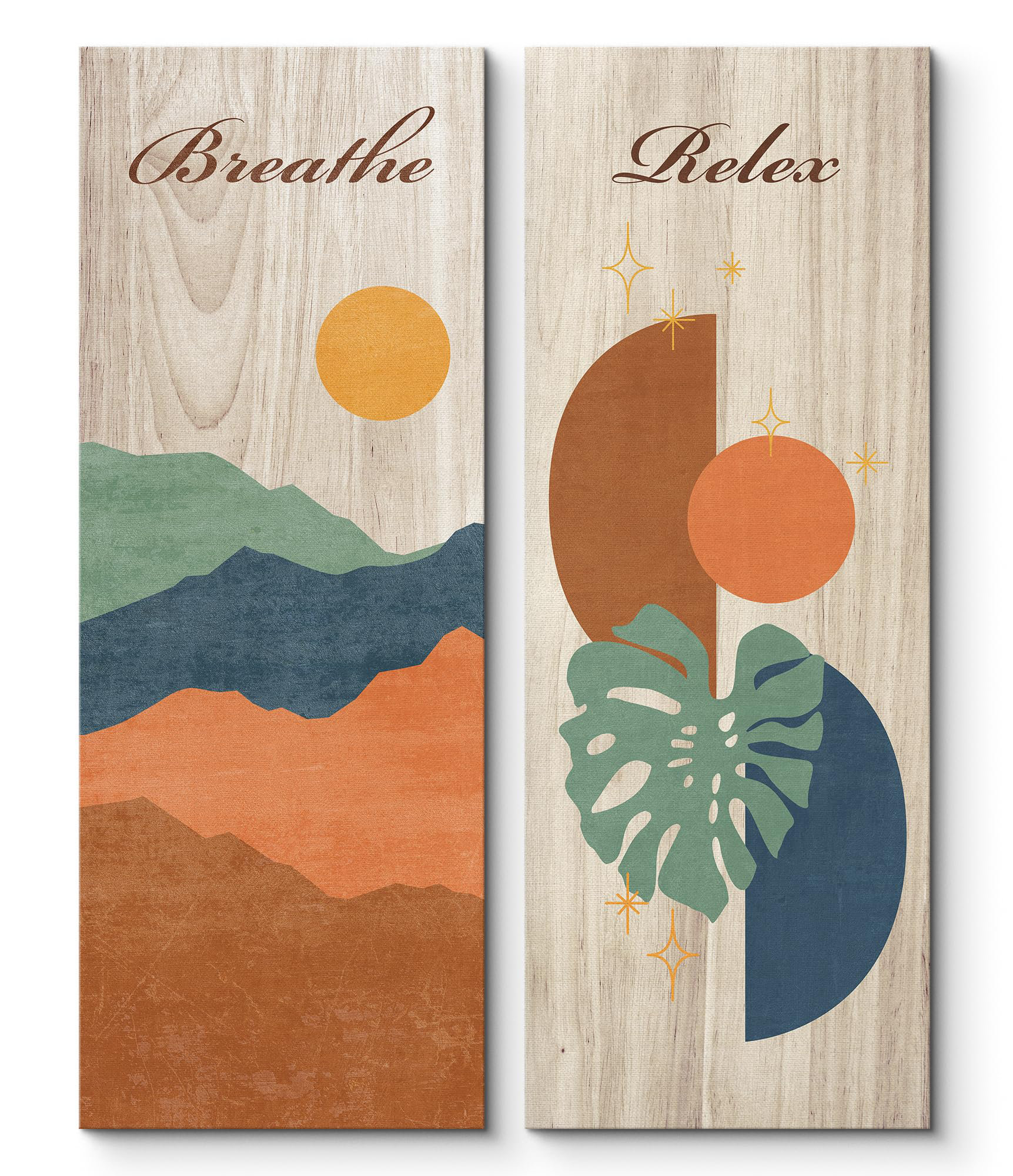 IDEA4WALL Mid-Century Modern Colorful Geometric Polygons Shapes ...