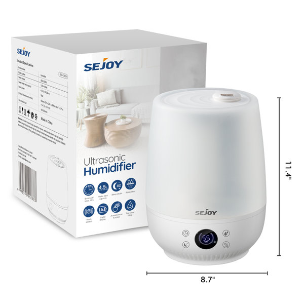 SEJOY Remote Control Top Fill Cool Mist Humidifiers for Bedroom ...