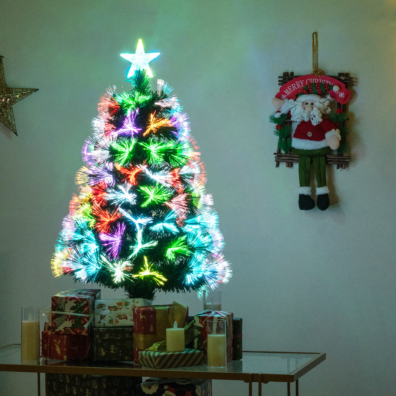 Fairmont Park 3 FT Fiber Optic Christmas Tree Artificial Pre-Lit Xmas ...