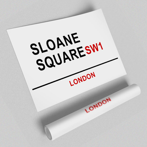 East Urban Home Sloane Square Signs Maps - No Frame Print | Wayfair.co.uk
