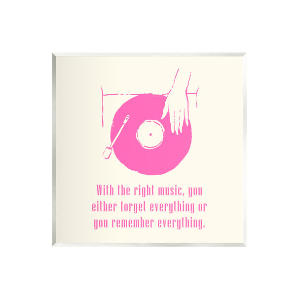 Stupell Industries With The Right Music DJ Turntable Wall Plaque Art By ...