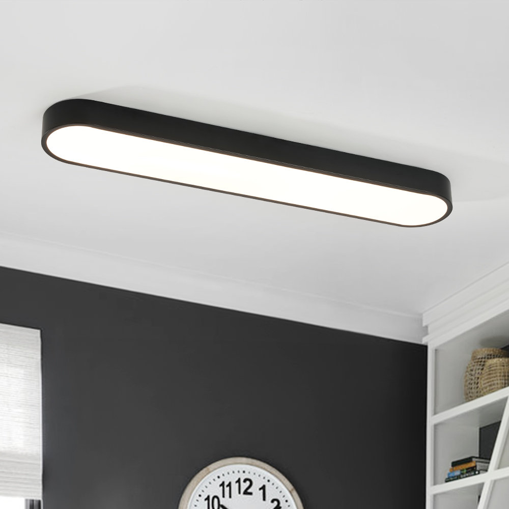 Everly Quinn Minimalist 31.5" Simple Long Oval Led Flush Mount | Wayfair