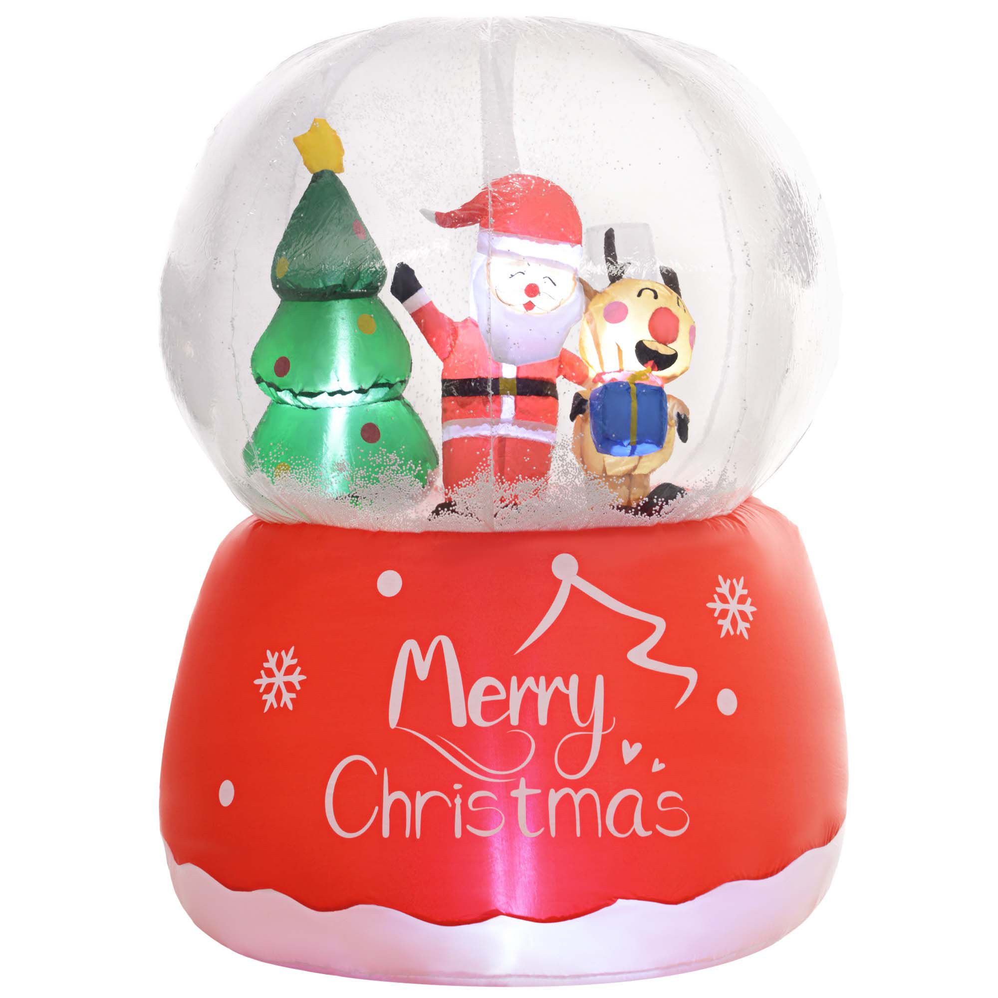 Latitude Run® 5.5FT Christmas Inflatable Crystal Ball With Santa Claus ...