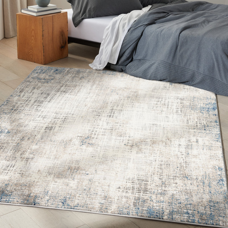 Calvin Klein Infinity Machine Woven Blue/Gray Rug | Wayfair