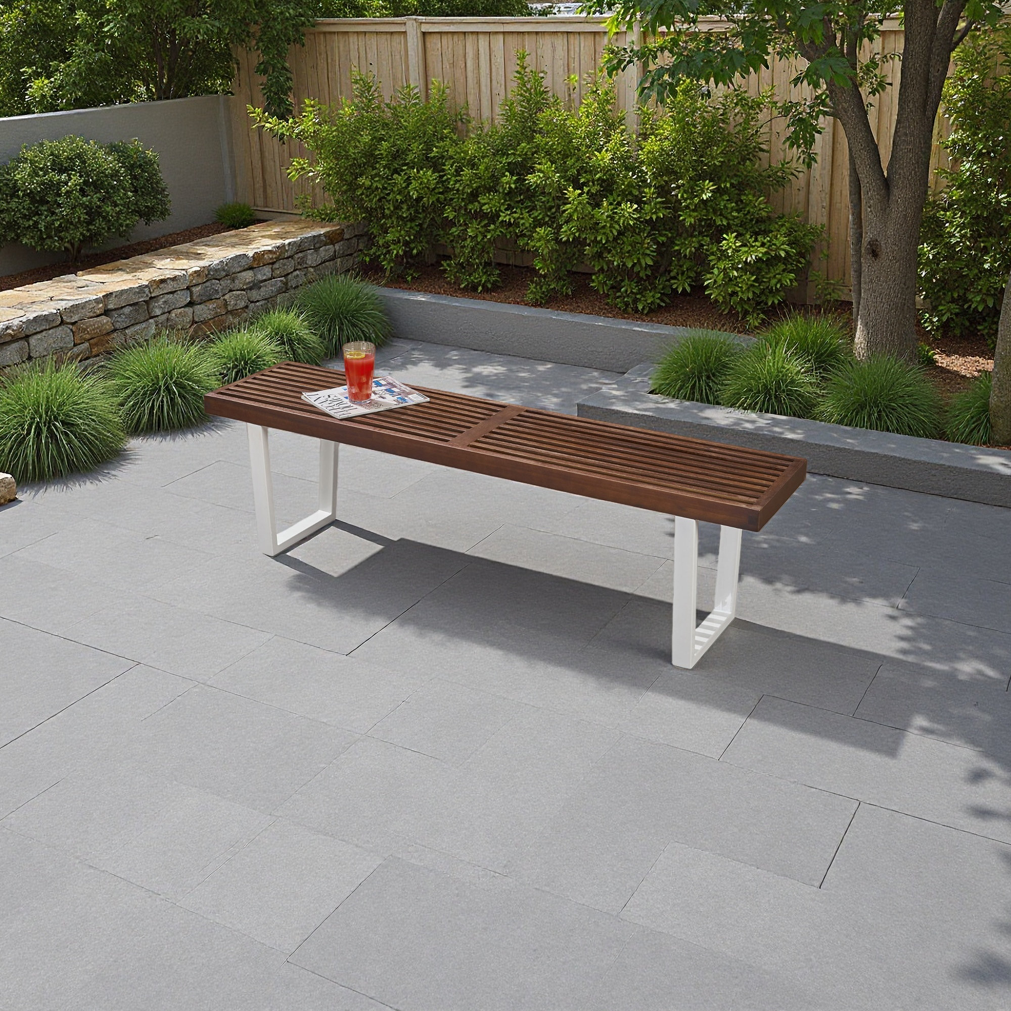 Lark Manor Metal/Solid Wood Outdoor Bench - Wayfair Canada