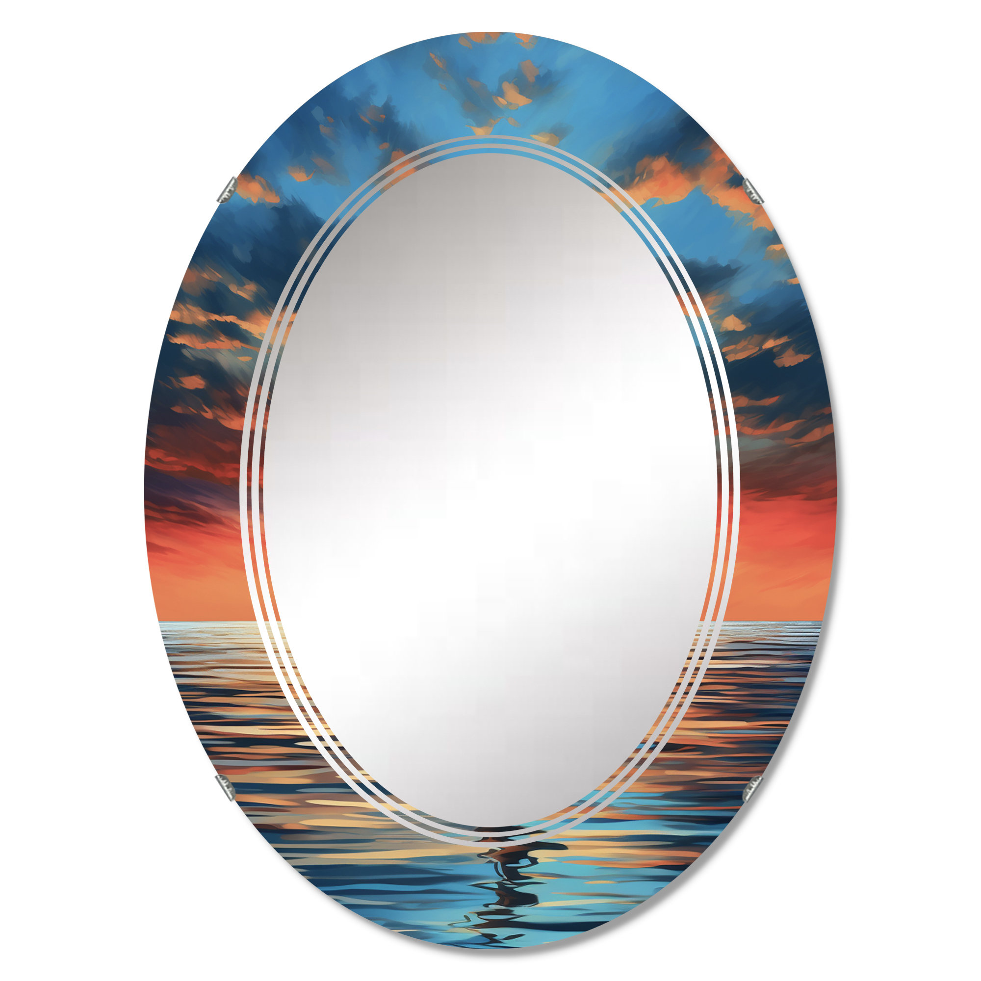 East Urban Home Lihini - Modern Wall Mirror Oval | Wayfair