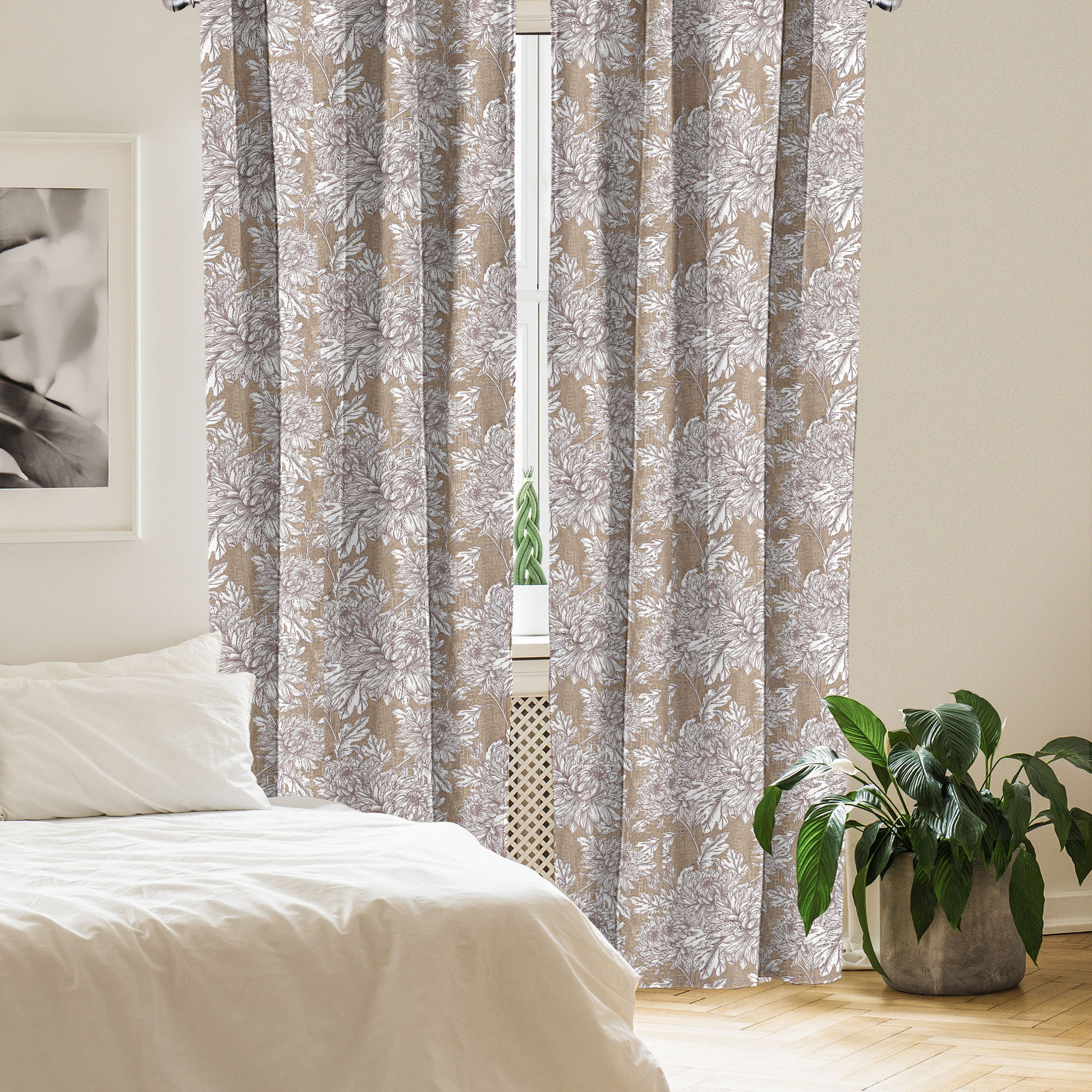 East Urban Home Kevaris Microfiber Semi-Sheer Curtain Pair | Wayfair