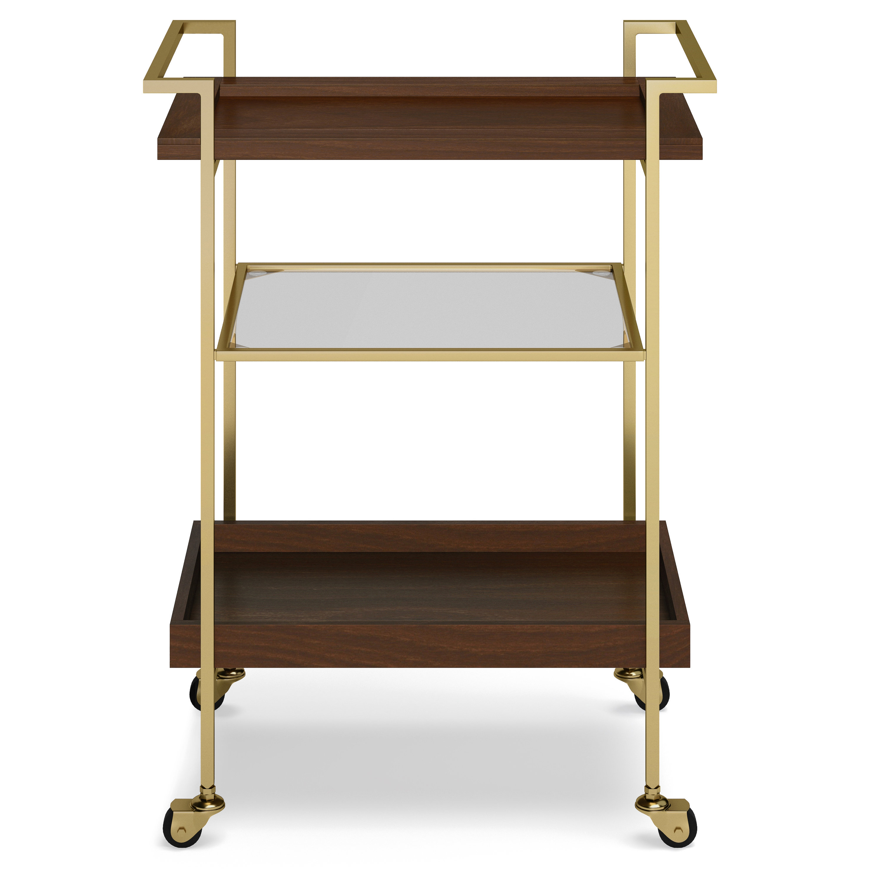 Latitude Run® Jace - 26" Bar Cart - Cognac | Wayfair