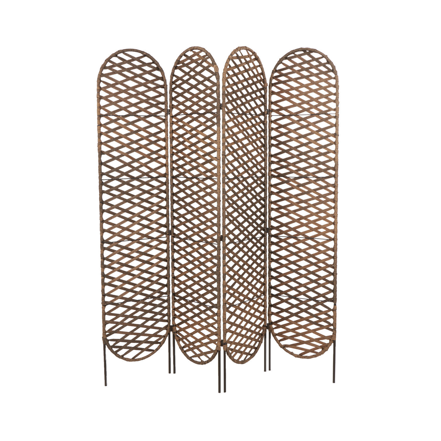 Bay Isle Home™ Cole And Gray Metal Handmade Foldable Freestanding Woven ...