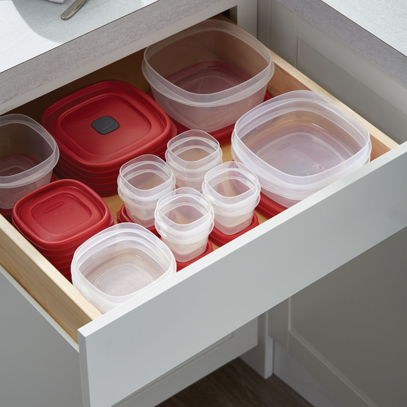 Rubbermaid Vented Easy Find Lid Food Storage Container, 34 Piece Set ...