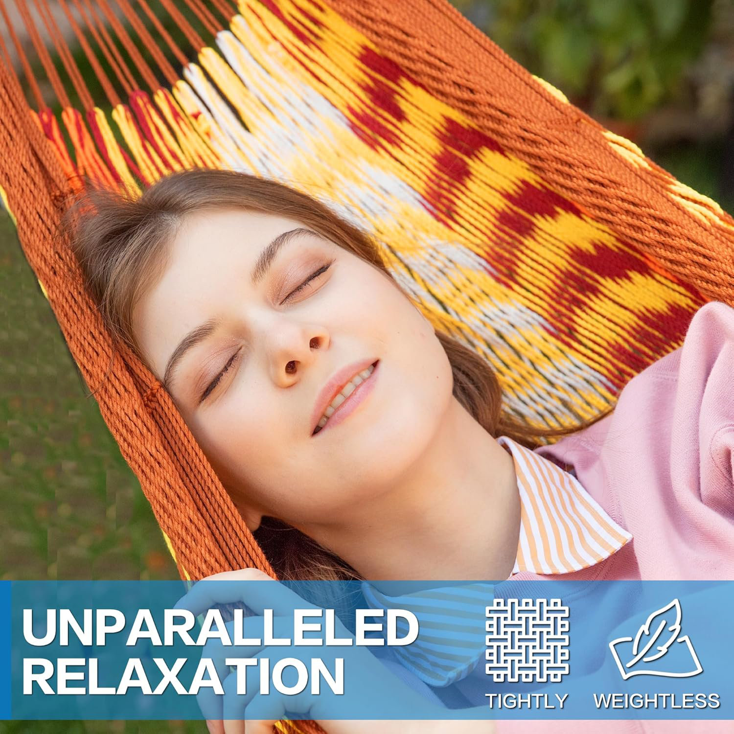 Bungalow Rose Mayan Hammock - Handwoven XL Thick Soft Rope Hammock for ...