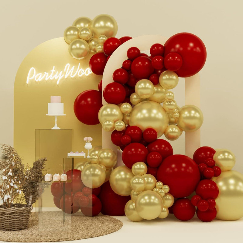 House of Hampton® Magenta Balloons, 140 pcs Magenta and Metallic ...