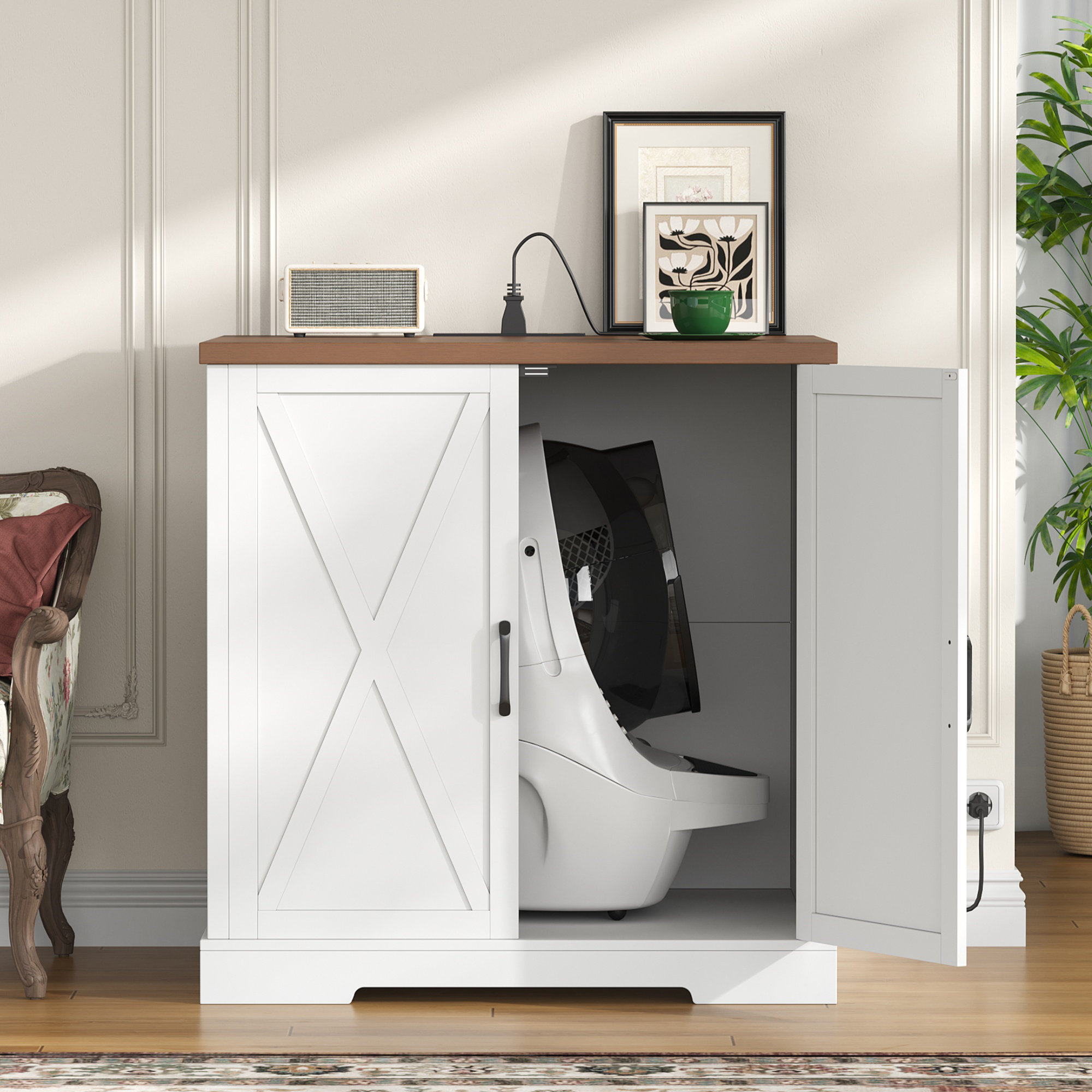 Archie & Oscar™ Cat Litter Robot Enclosure, Large Hidden Litter Box ...