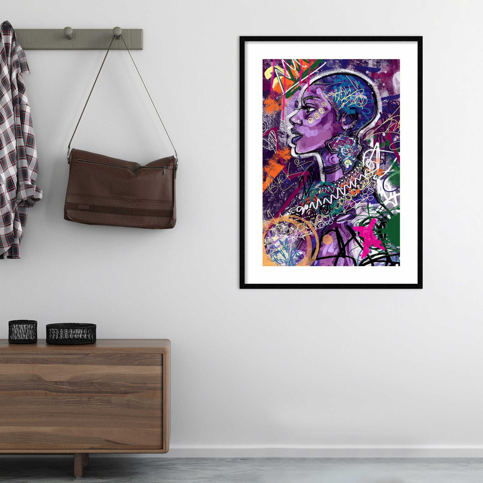 Red Barrel Studio® Black is Love (Woman) by Justin Copeland Wood Framed ...