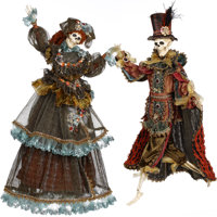 Mark Roberts Fall Inspired 2 Piece Sassy Skeleton Figurine Set | Perigold