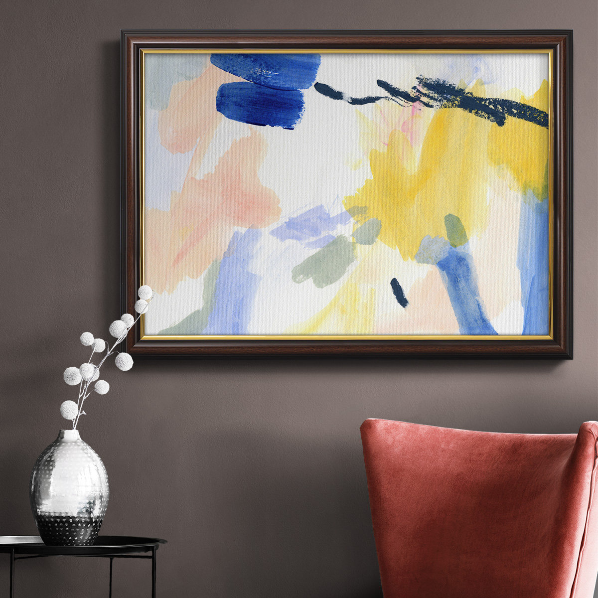 Ivy Bronx Candy Swipe II Premium Framed Canvas- Ready To Hang | Wayfair