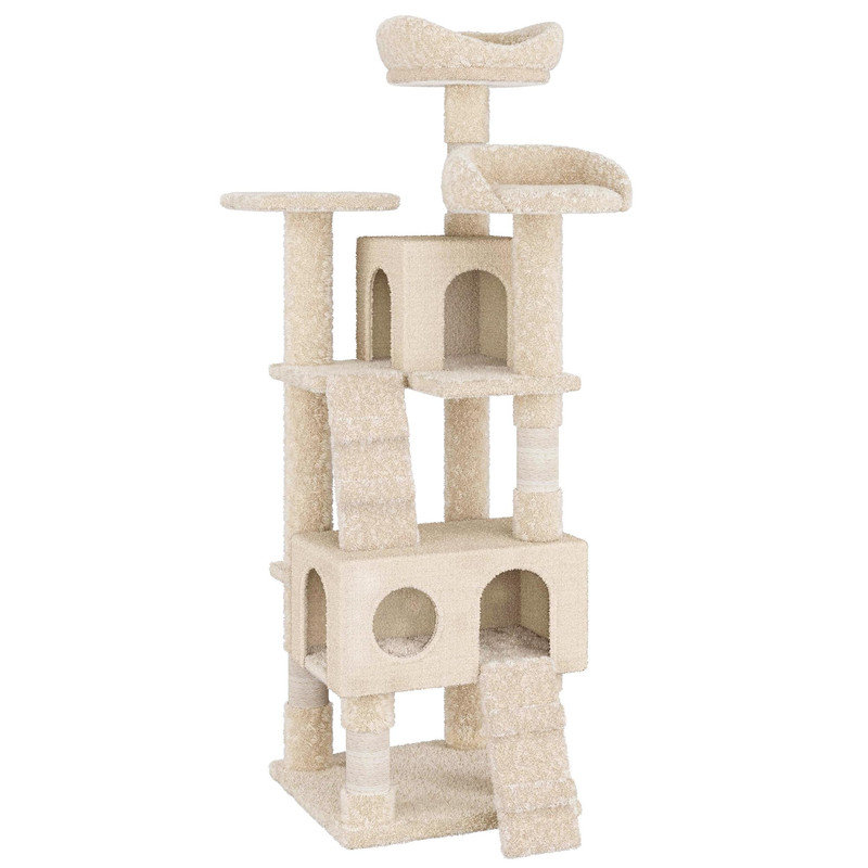 Archie & Oscar™ Cat TreeTower for Indoor Cats, Plush Multi-Level Cat ...