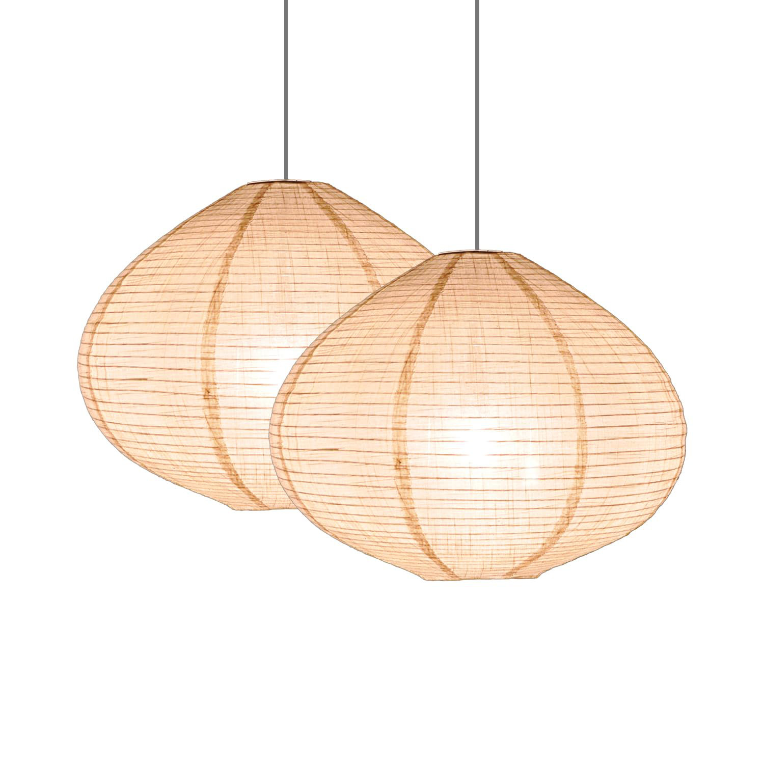 Fashion Finesse 2PCS 16-Inch Handmade Linen Pendant Light Shades Fabric ...