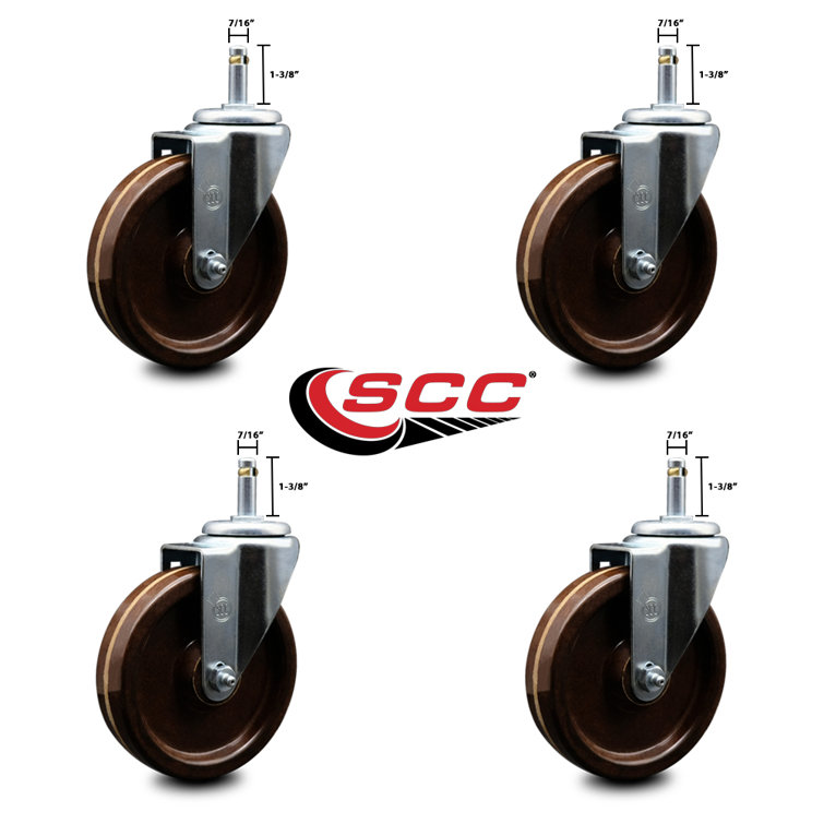 Service Caster Grip Ring Stem Caster Set | Wayfair