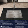 fengshu 27" X 19" Rectangular Undermount Sink - Stainless Steel With ...