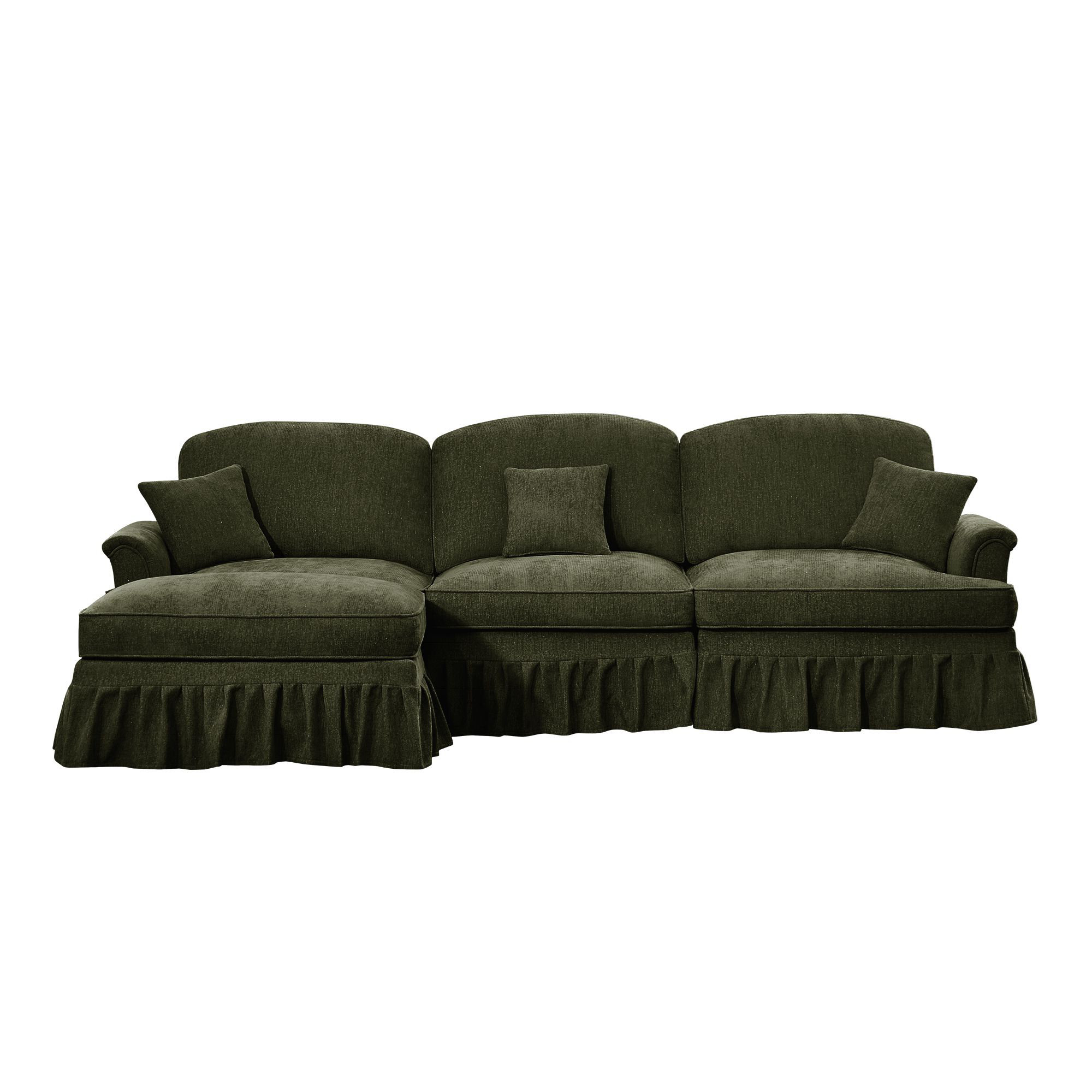 Ivy Bronx Mid Century Three Seater Modular L Shaped Sectional Couch ...