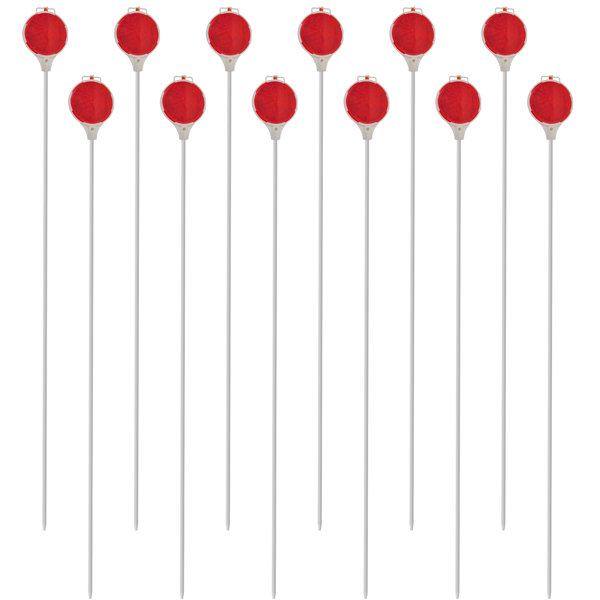 Oskar 48" Fiberglass Driveway Markers with Red Reflectors, High ...
