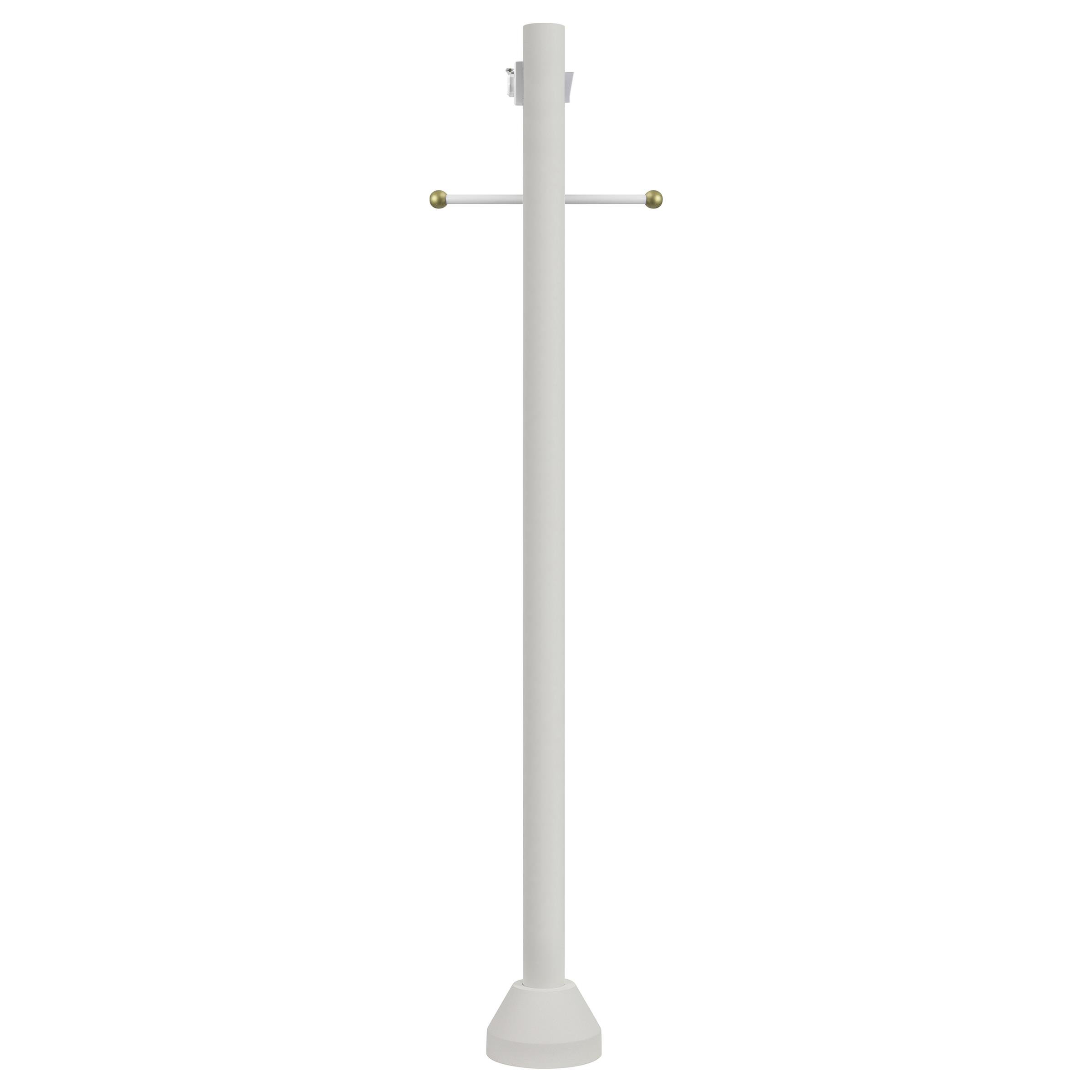 Solus 6ft. Surface Mount Lamp Post with Decorative Cross Arm ...