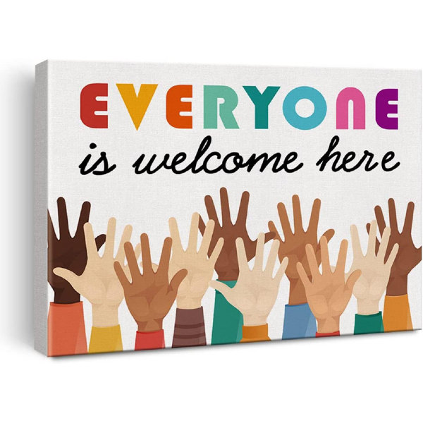 Trinx Diversity Sign On Canvas Print | Wayfair