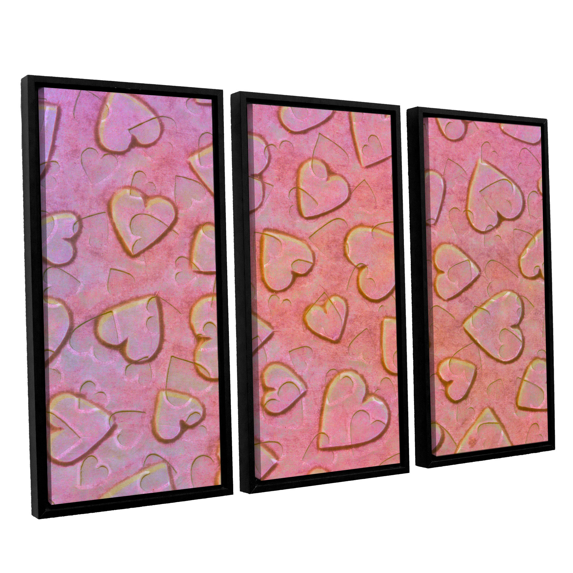 Isabelle & Max™ Lenny Single Heart - 3 Piece Graphic Art Set on Canvas ...
