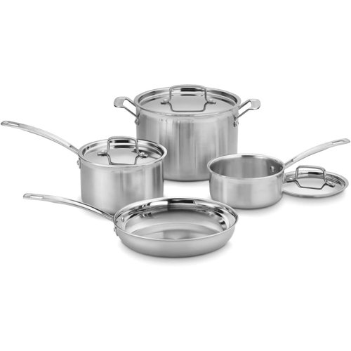 Cuisinart MultiClad Pro 7 Piece Cookware Set & Reviews | Birch Lane