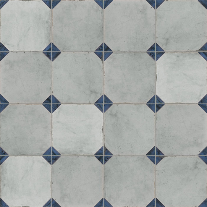 Merola Tile Renaissance Deco 8" x 8" Porcelain Vintage Wall & Floor ...