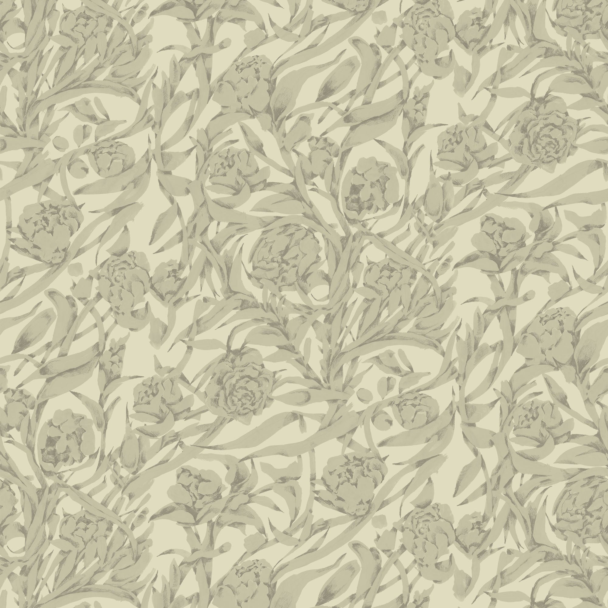 Mitchell Black Wandervine - Raw Linen Botanical Wallpaper | Perigold