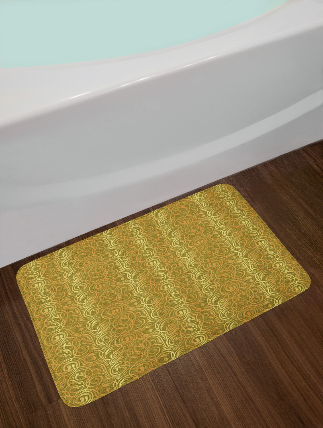 East Urban Home Damask Bath Rug | Wayfair